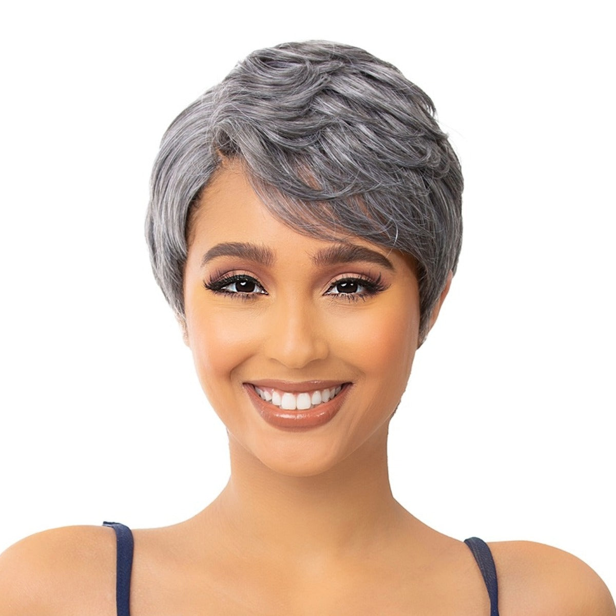 Keysha Short Gray Pixie premium synthetic wig for women | Hera BEAUTÉ ...