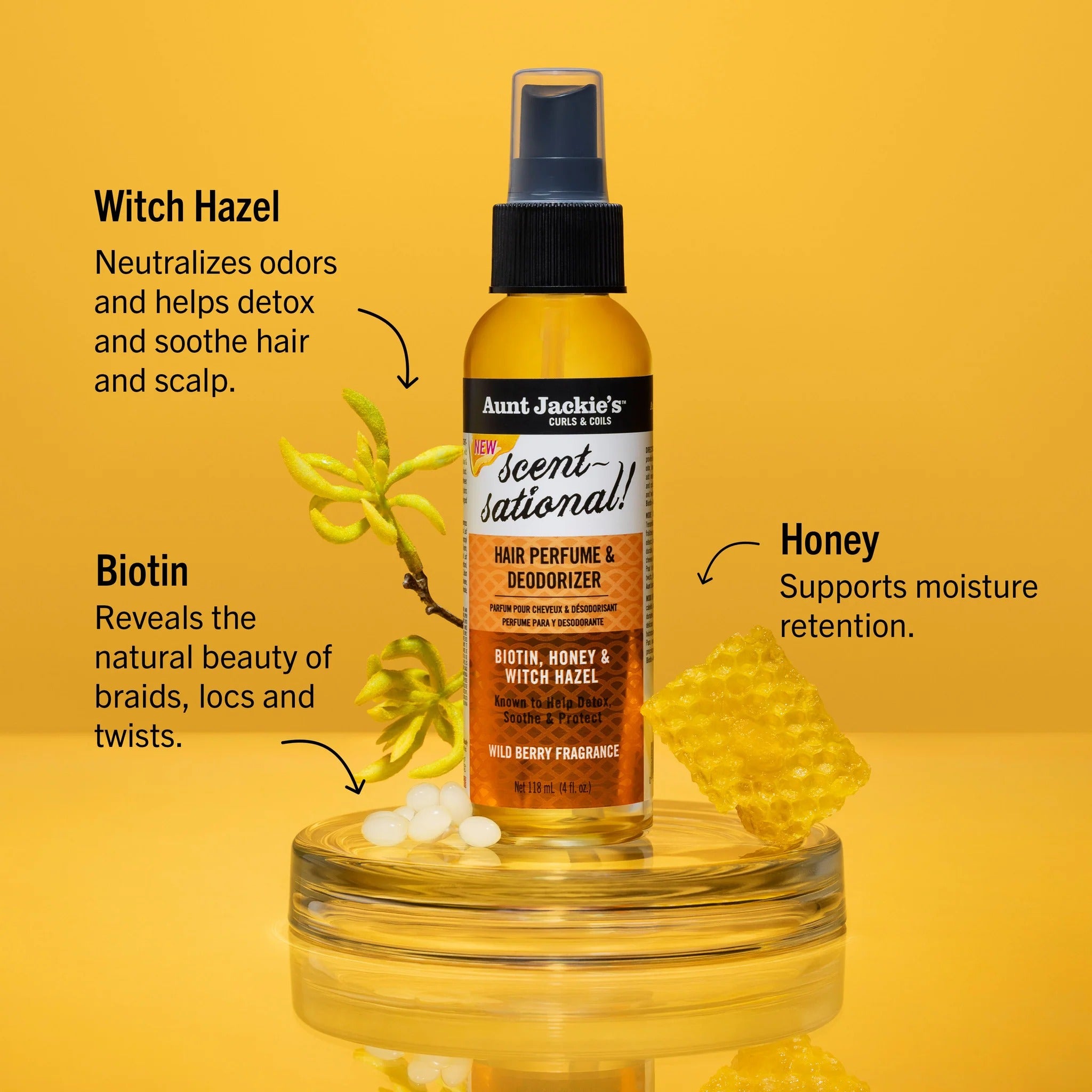 Biotin Honey & Witch Hazel hair perfume for braids | Hera BEAUTÉ