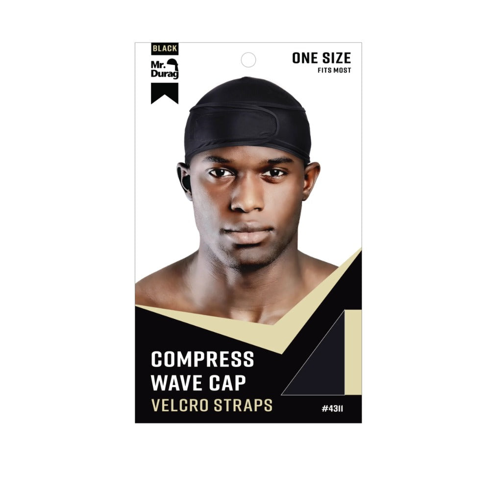 Bonnet de compression Velcro en élasthanne [Noir] #04311 – Hera BEAUTÉ